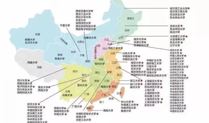 985 211大学名单排名一览表汇总（含各省分布）-高考100